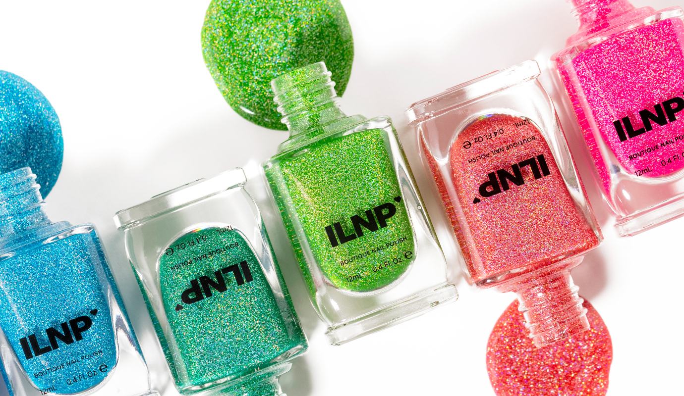 ILNP Jackpot - Black-Based Gold Magnetic Holographic Nail Polish